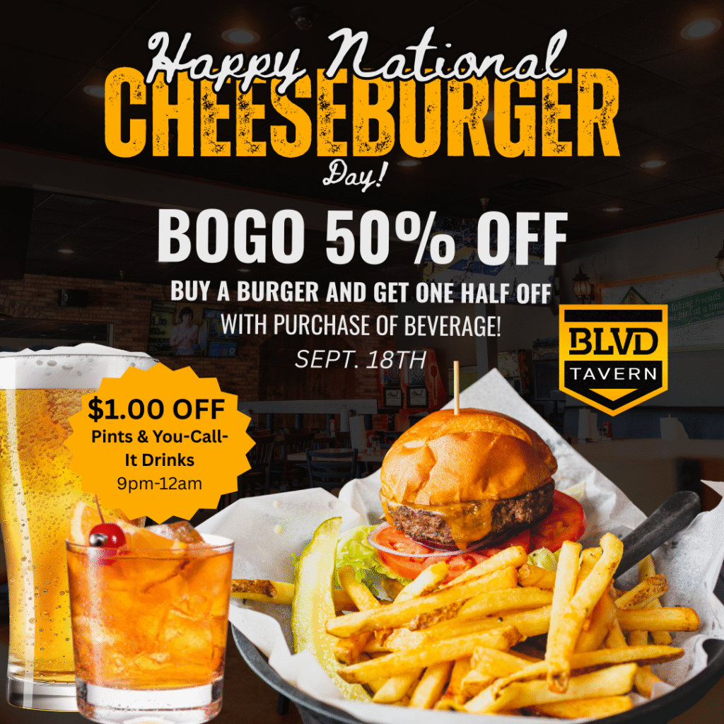 National Cheeseburger Day Deal!!! - BLVD Tavern